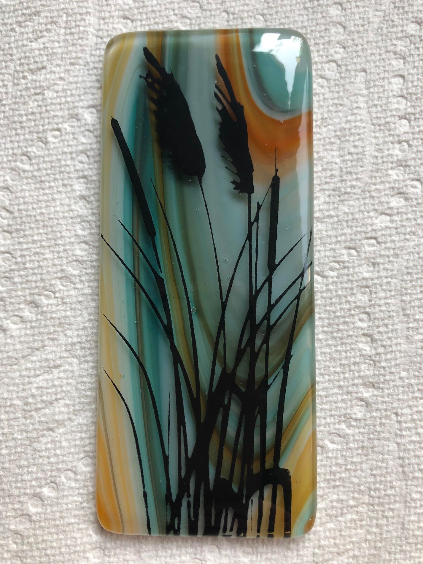 Cattails and Pampas Grass Stencil Design – Fuse Muse Fused Glass