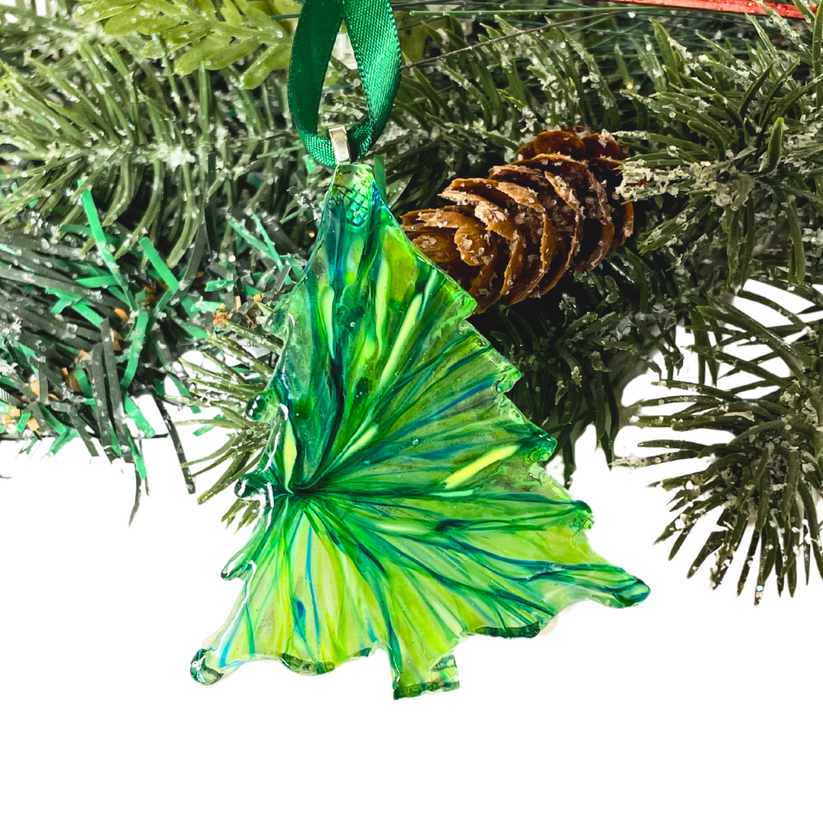 Christmas Tree Fused Glass Ornament – Fuse Muse Fused Glass