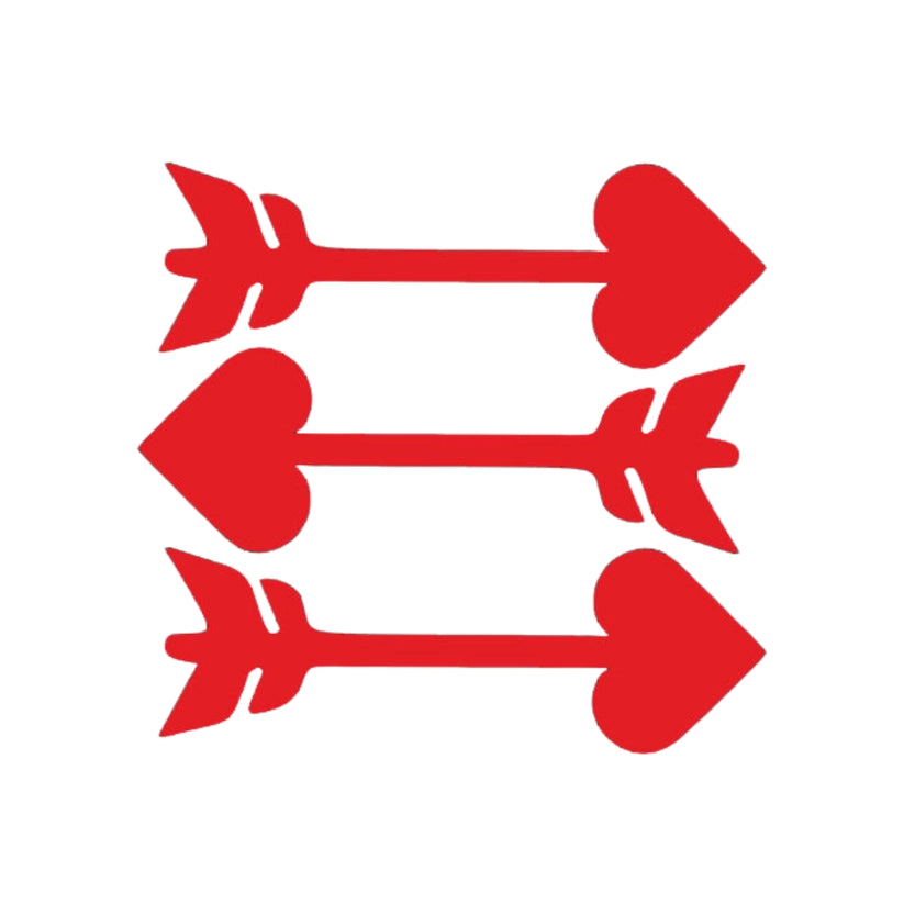 Cupid's Arrow Precut Glass - 3 pack - COE 96 – Fuse Muse Fused Glass