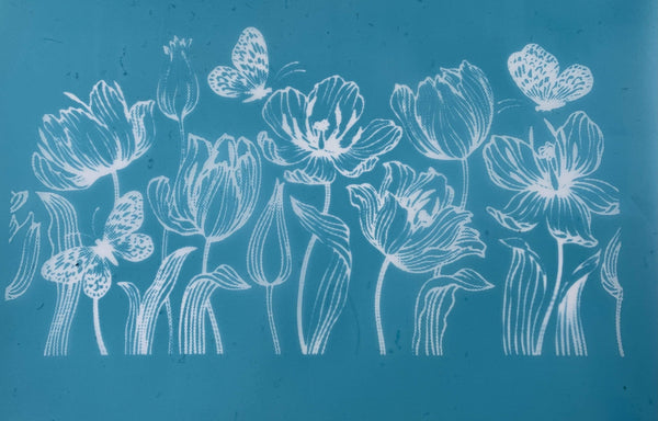 Field of Flowers Silk Screen – Fuse Muse Fused Glass